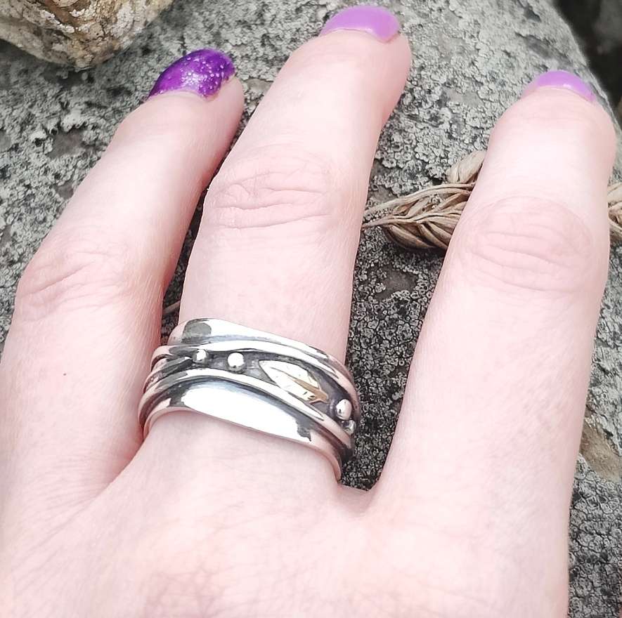 Autumn Leaf ring - Marion Miller Jewellery